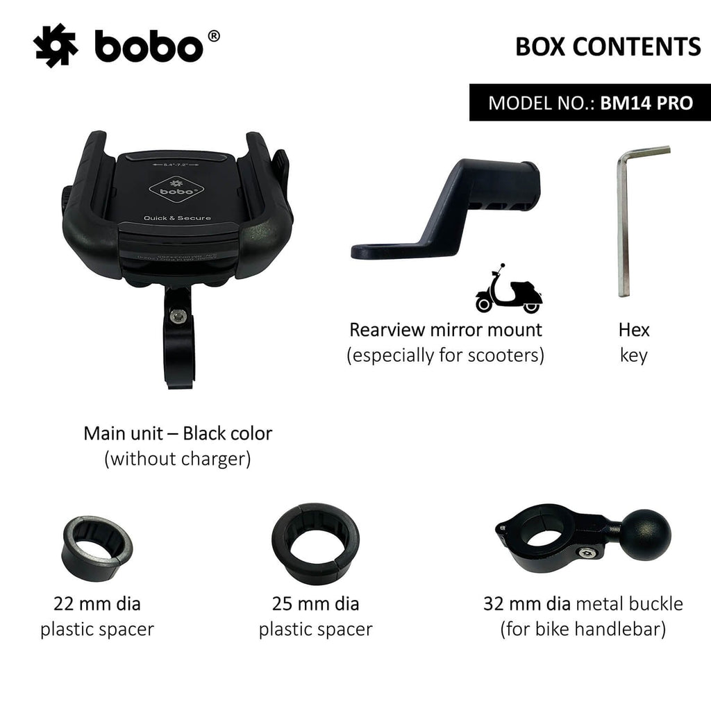 BOBO BM14 PRO X Quick Release with PRO X Vibration Controller Enhanced ...